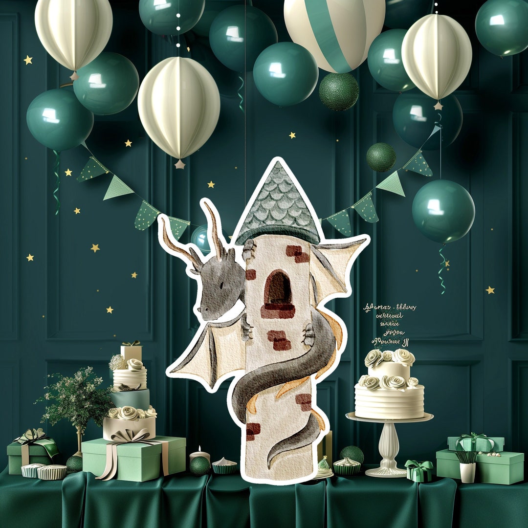 Dragon Big Decor Cutout, Baby Kid Birthday Standee, Whimsical Dragon ...