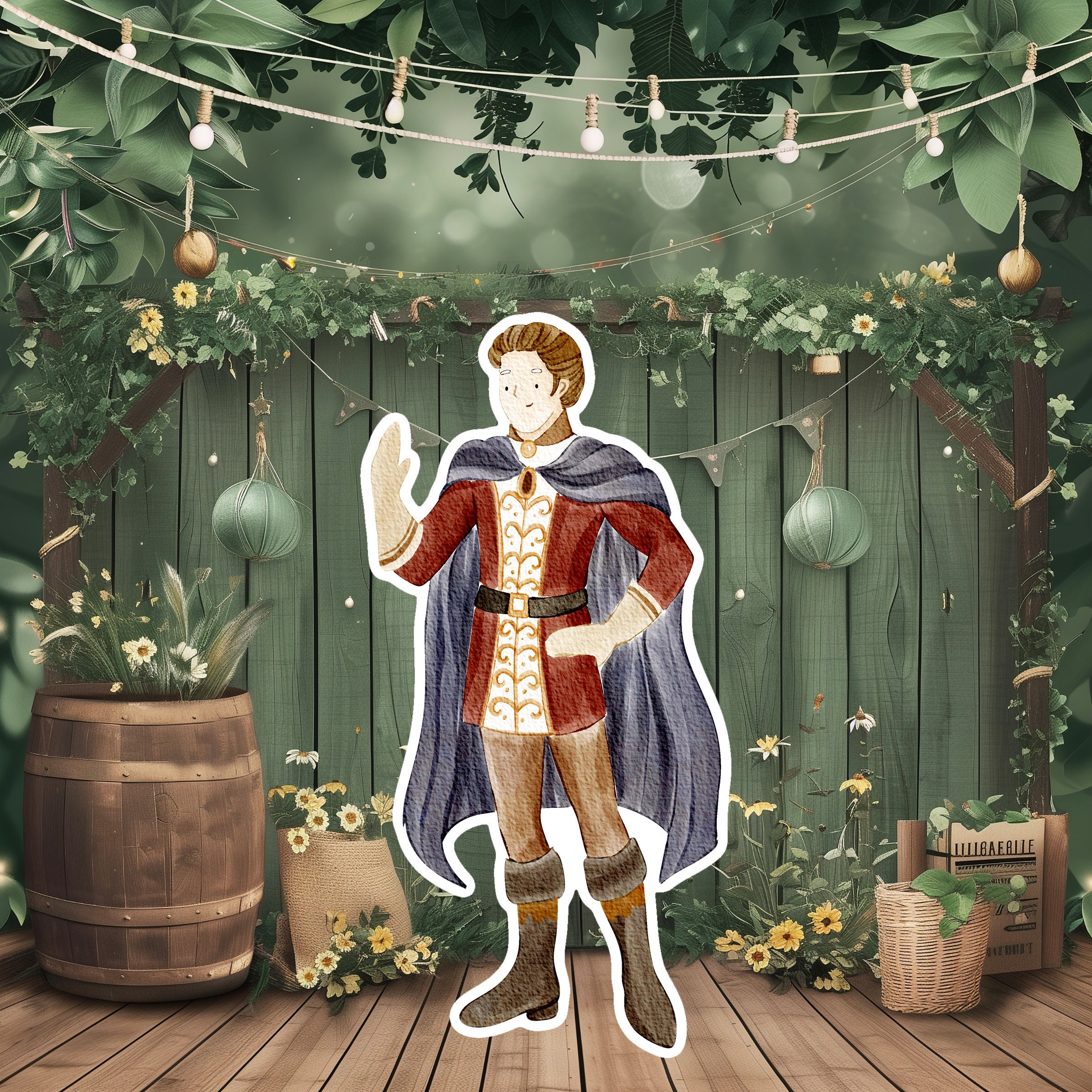 Prince Big Decor Cutout Party Props, Baby Girl Birthday Standee ...