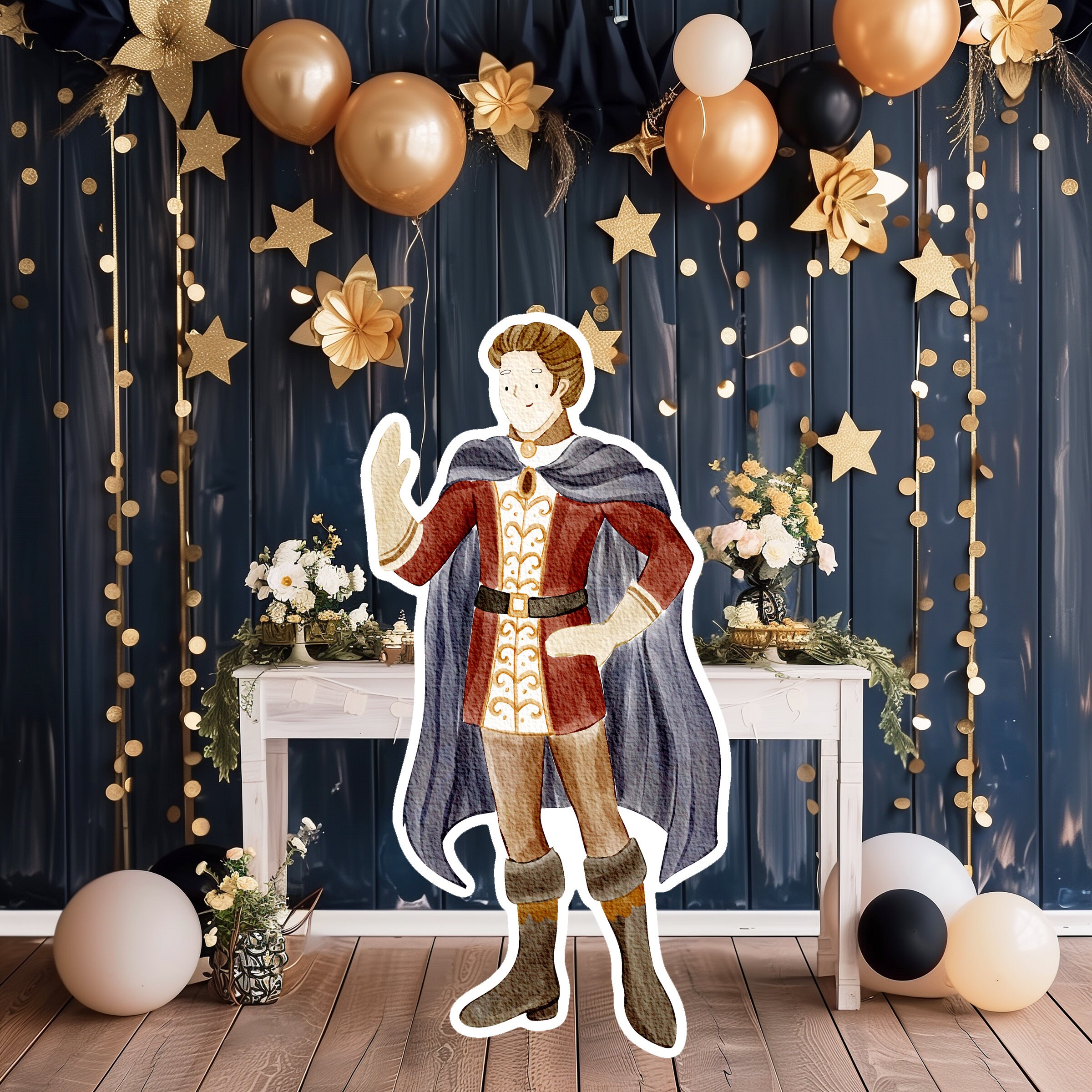 Prince Big Decor Cutout Party Props, Baby Girl Birthday Standee ...