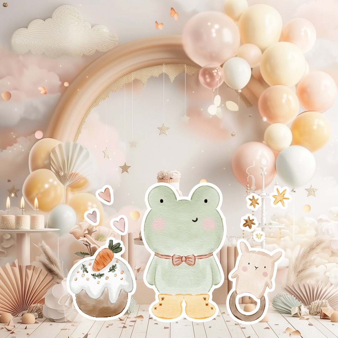 Boho Baby Big Decor Cutout Party Props, Cute Mouse Birthday Standee ...