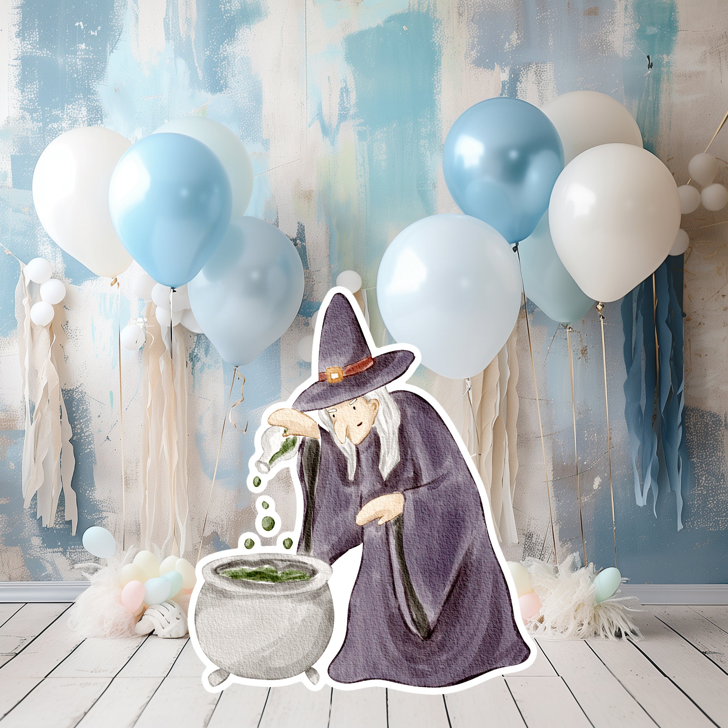 Witch Big Decor Cutout Party Props, Baby Tale Birthday Standee ...