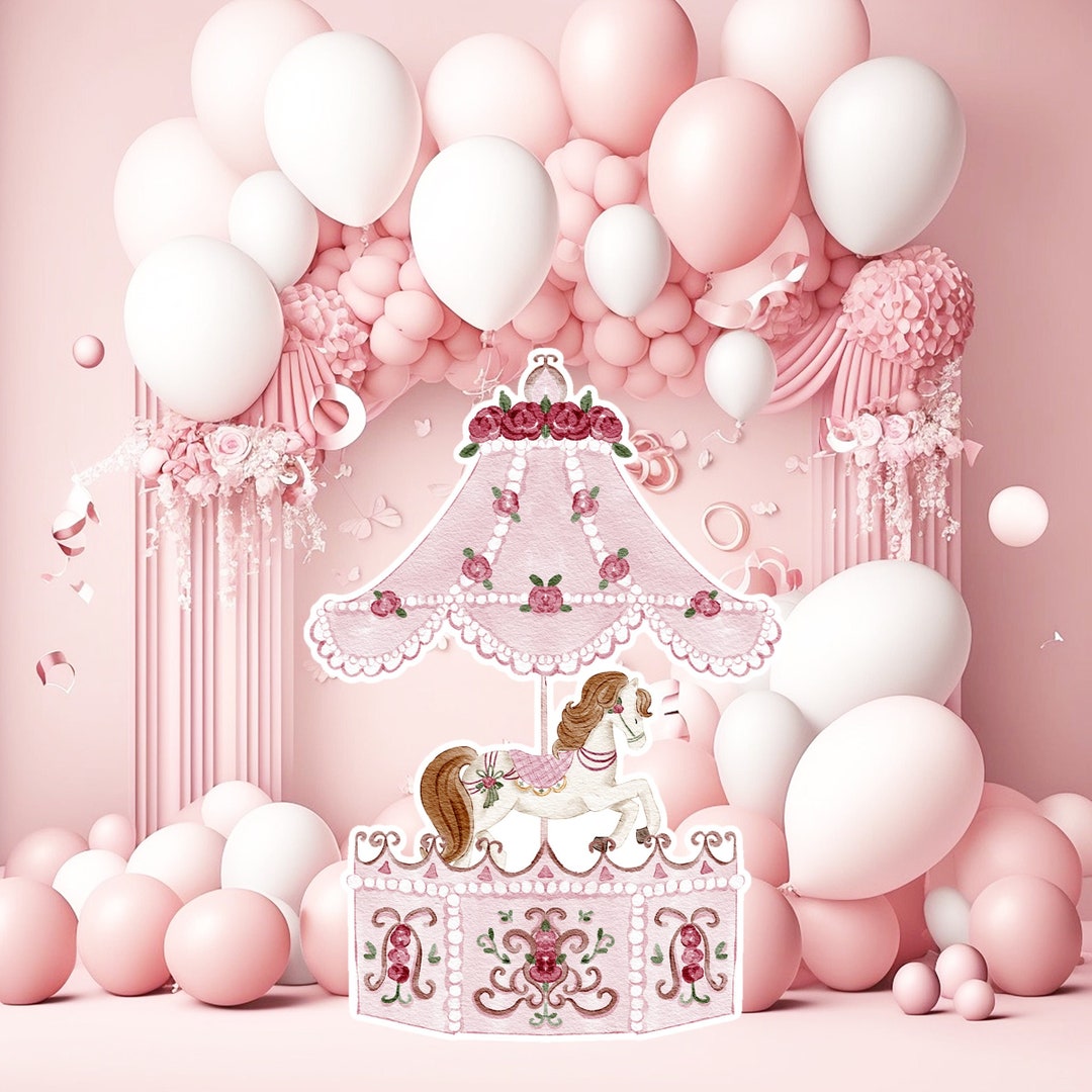 Princess Big Decor Cutout, Baby Girl Birthday Standee, Whimsical Floral ...