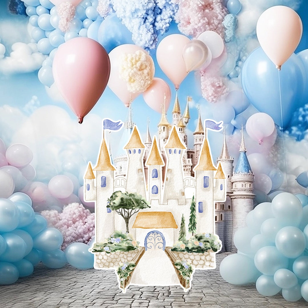 Princess Big Decor Cutout, Baby Girl Birthday Standee, Whimsical Floral ...