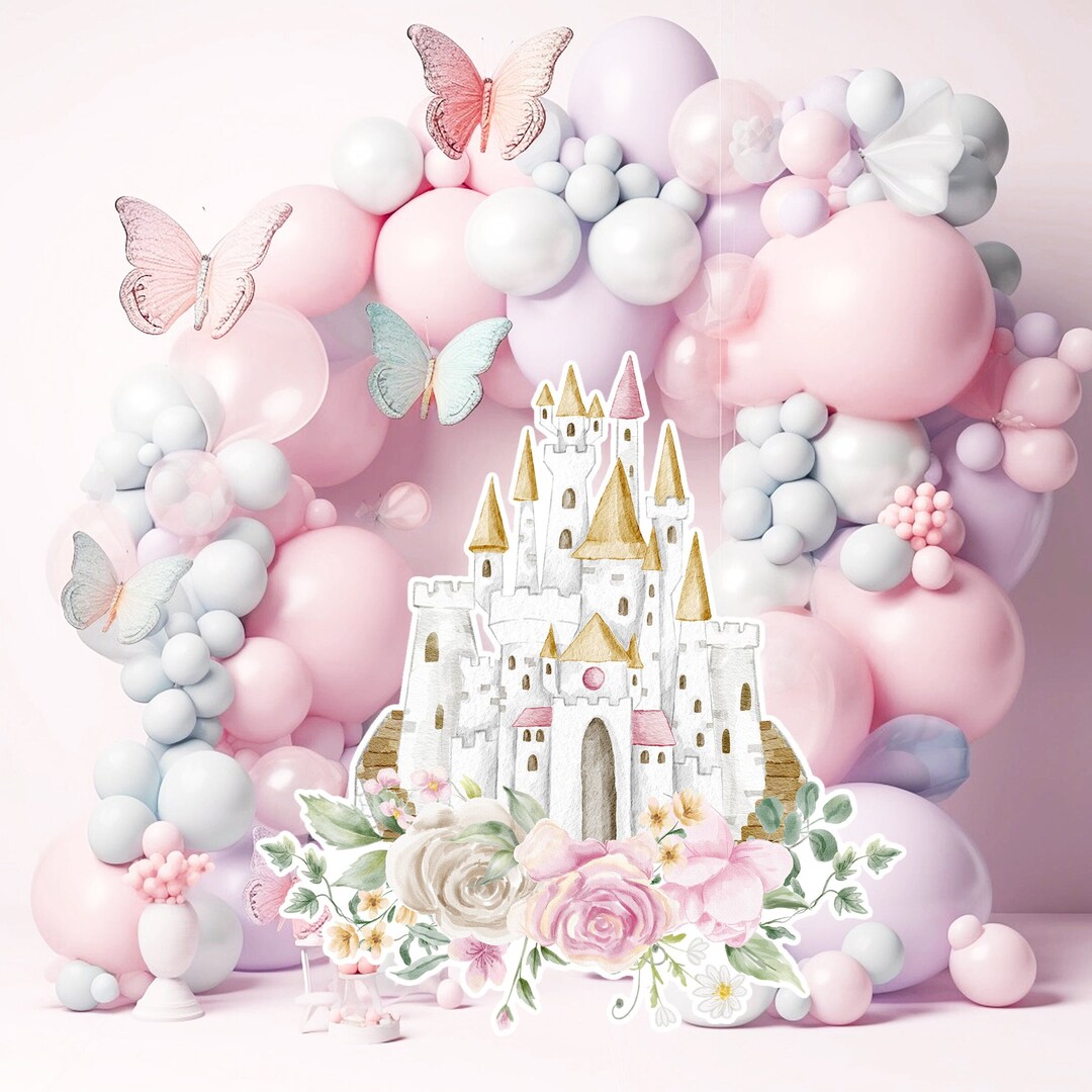 Princess Big Decor Cutout, Baby Girl Birthday Standee, Whimsical Floral ...