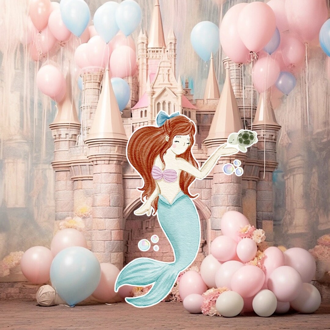 Mermaid Big Decor Cutout Baby Girl Birthday Standee - Etsy