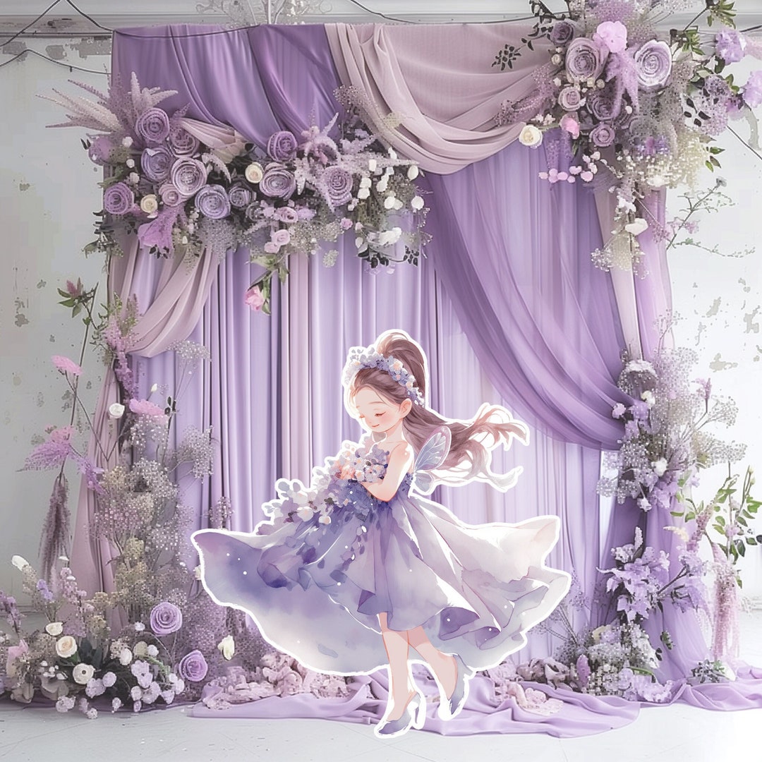 Fairy Big Decor Cutout, Fairy Birthday Standee, Whimsical Floral Fairy ...