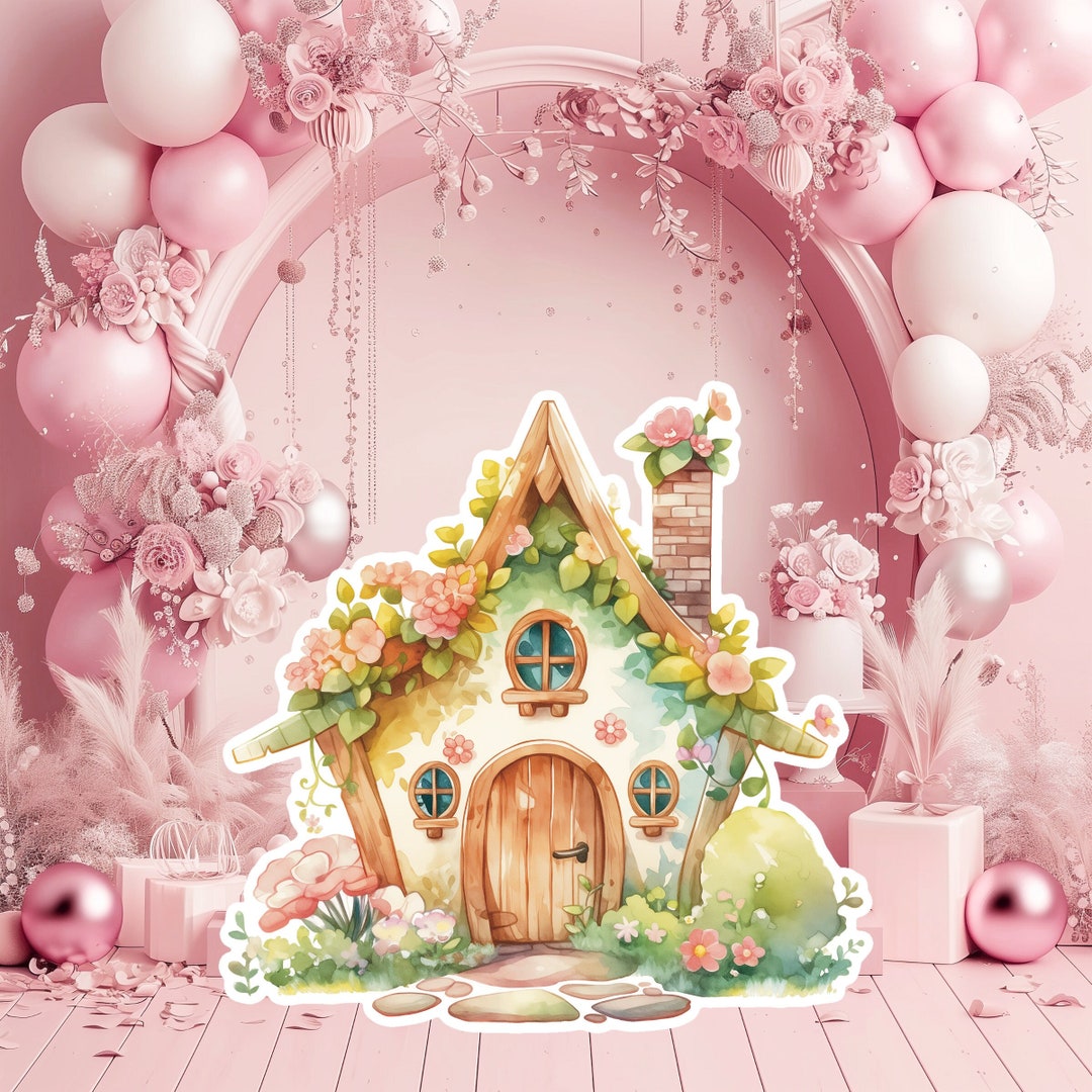 Fairy Big Decor Cutout, Fairy Birthday Standee, Whimsical Floral Fairy ...