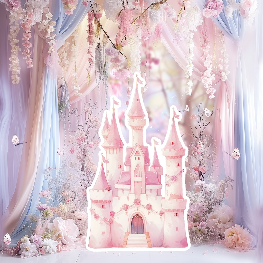 Princess Big Decor Cutout, Baby Girl Birthday Standee, Whimsical Floral ...