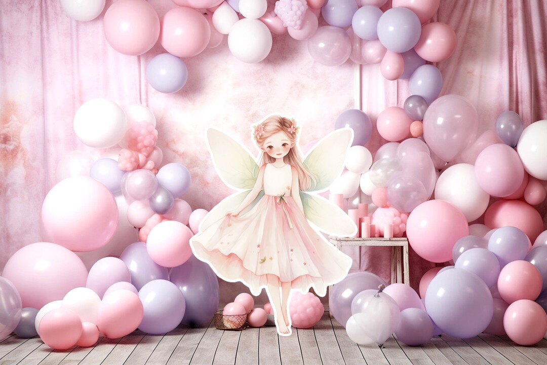 Fairy Big Decor Cutout, Fairy Birthday Standee, Whimsical Floral Fairy ...