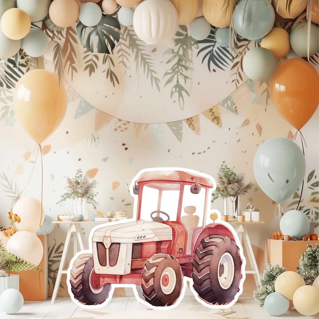 Tractor Baby Big Decor Cutout Party Props, Farm Birthday Standee ...