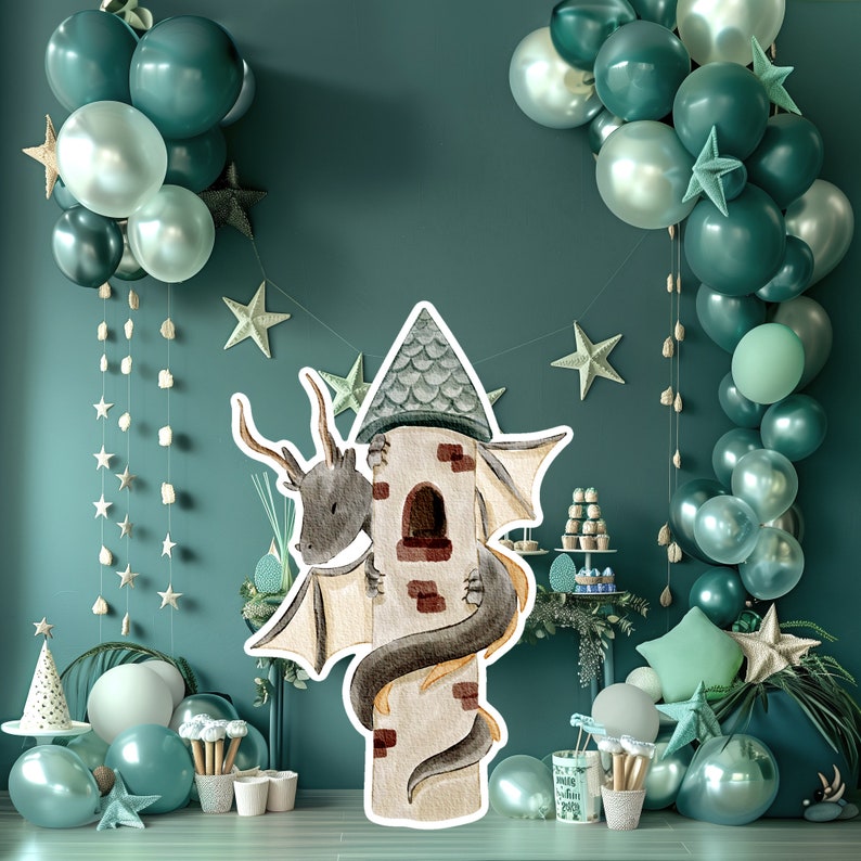 Dragon Big Decor Cutout, Baby Kid Birthday Standee, Whimsical Dragon ...