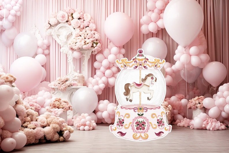 Princess Big Decor Cutout, Baby Girl Birthday Standee, Whimsical Floral ...