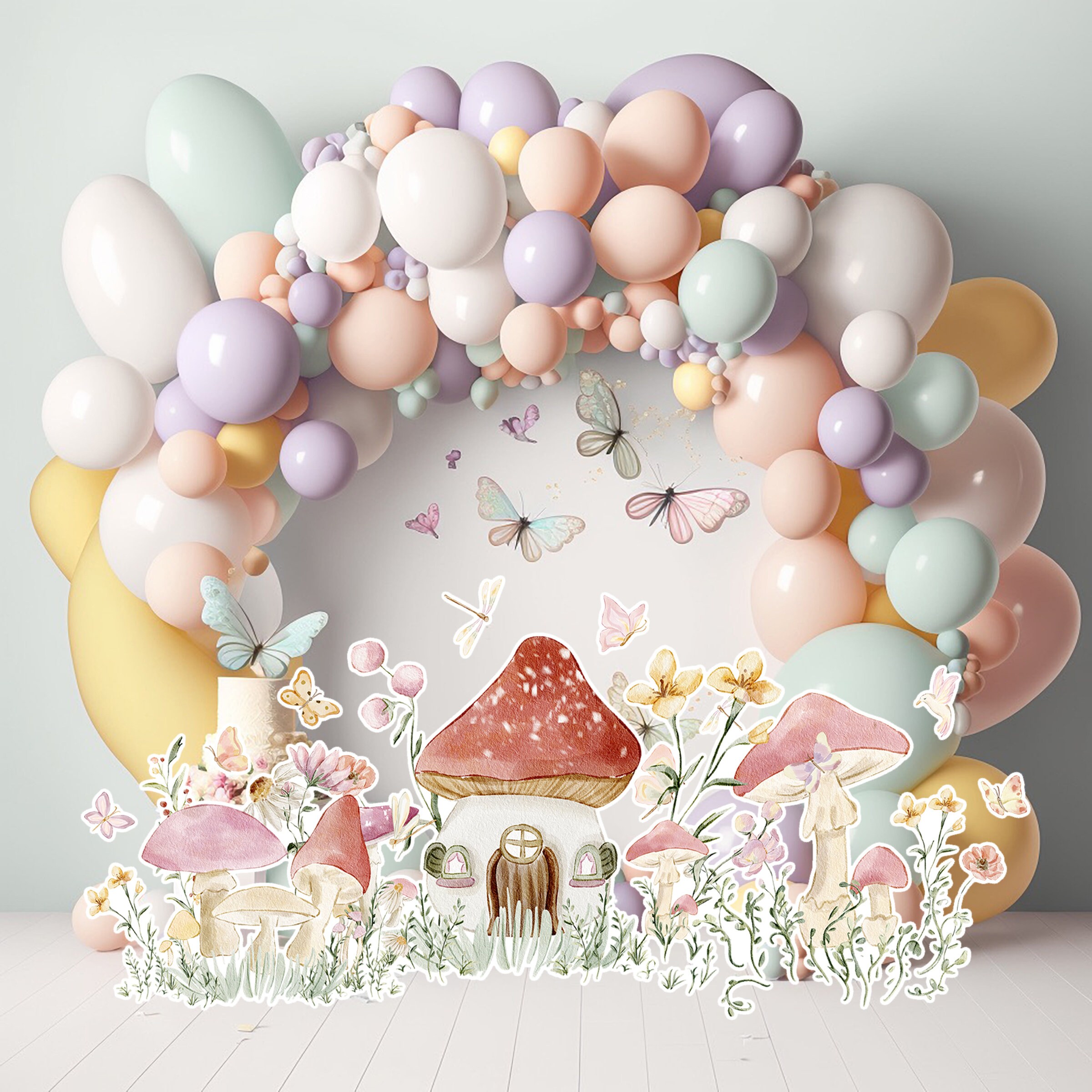 Fairy Big Decor Cutout, Fairy Birthday Standee, Whimsical Floral Fairy ...