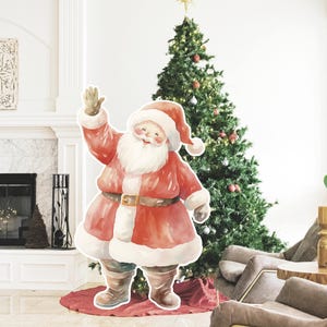 Christmas Santa Claus Big Decor Cutout Party Props, X-mas Holiday ...