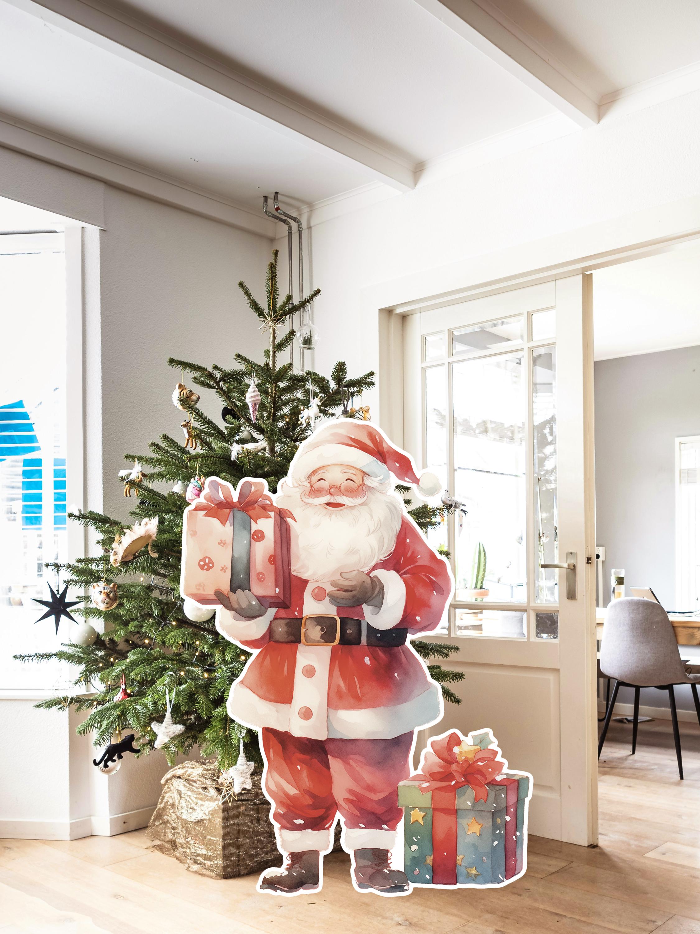 Christmas Santa Claus Big Decor Cutout Party Props, X-mas Holiday ...