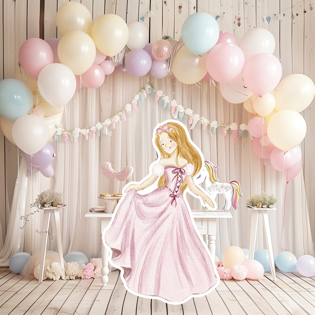 Princess Big Decor Cutout Party Props, Baby Girl Birthday Standee ...