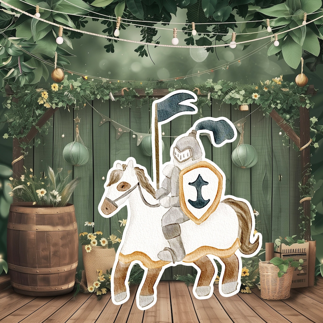 Knight Big Decor Cutout Party Props, Baby Tale Birthday Standee ...