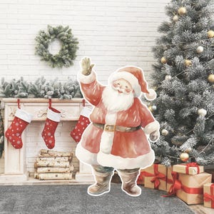 Christmas Santa Claus Big Decor Cutout Party Props, X-mas Holiday ...