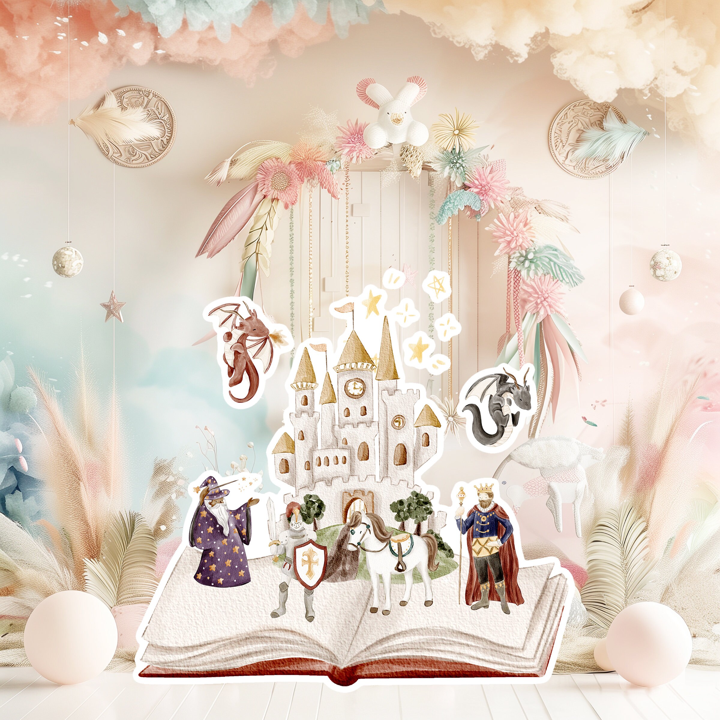 Princess Big Decor Cutout Party Props, Baby Birthday Standee, Adorable ...