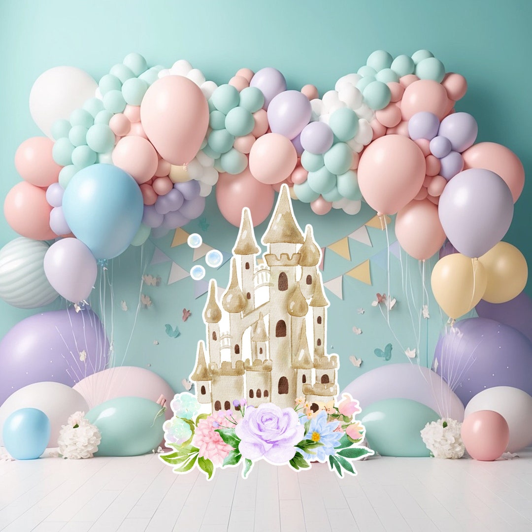 Mermaid Big Decor Cutout, Baby Girl Birthday Standee, Whimsical Floral ...