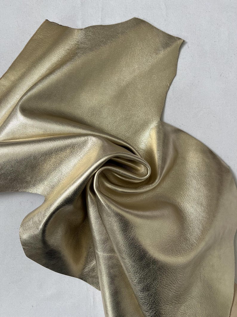 Metallic Goat Leather for Crafts: Soft and Thick Goatskin Hide (0.9mm 2 ...