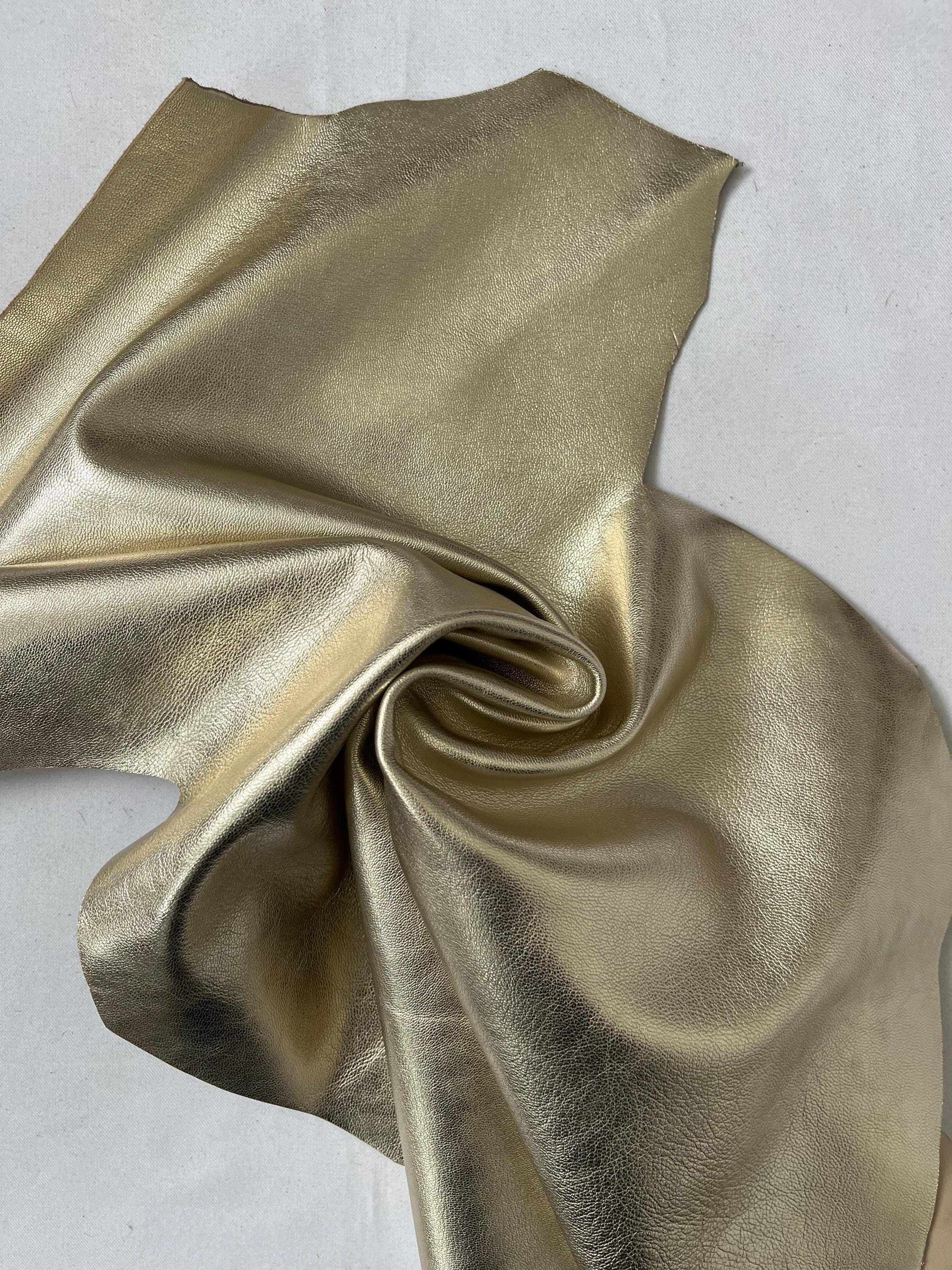 Metallic Goat Leather for Crafts: Soft and Thick Goatskin Hide (0.9mm 2 ...