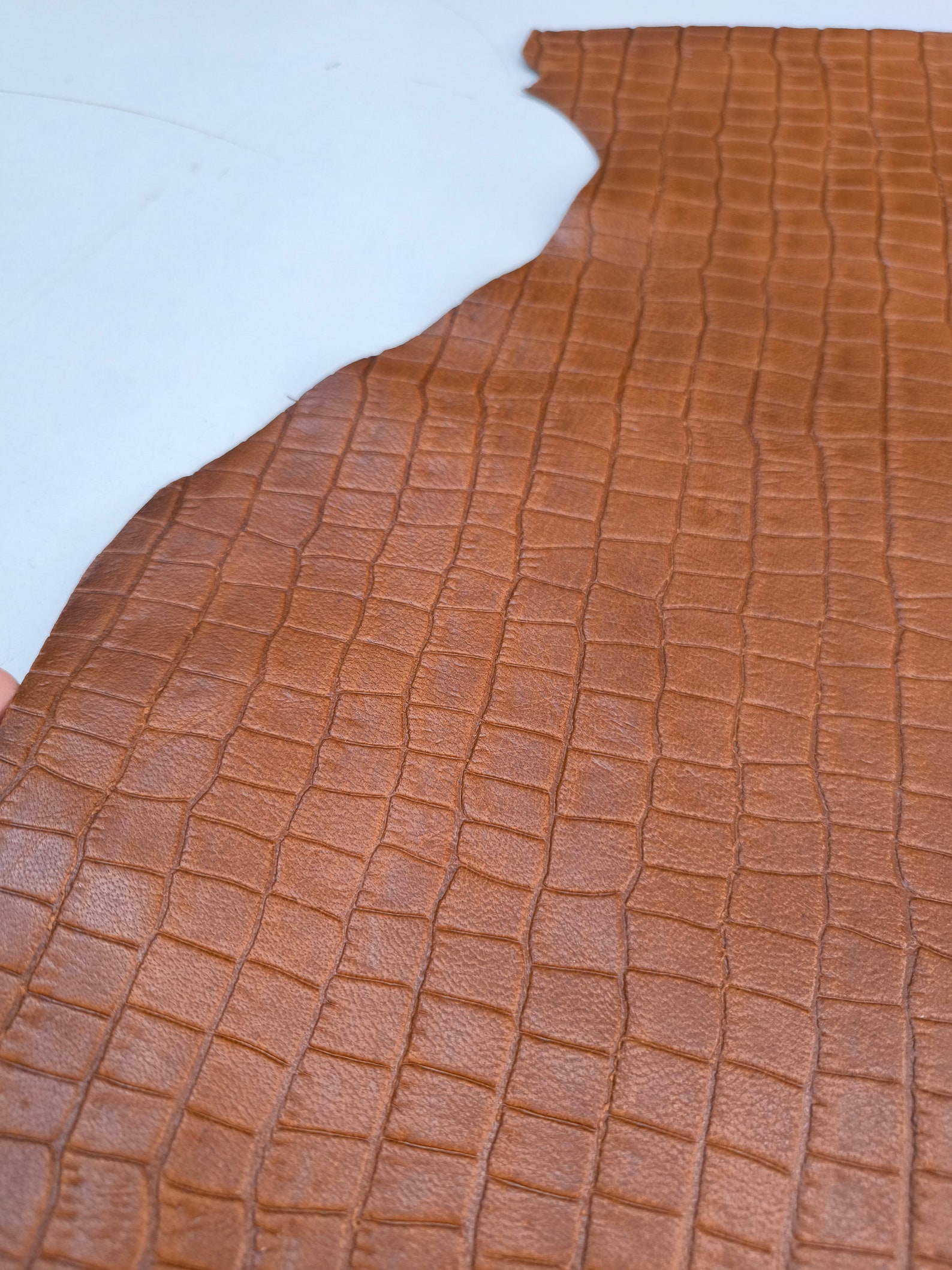 Sheep Leather Crocodile Printed, Genuine Sheepskin Leather Sheets ...