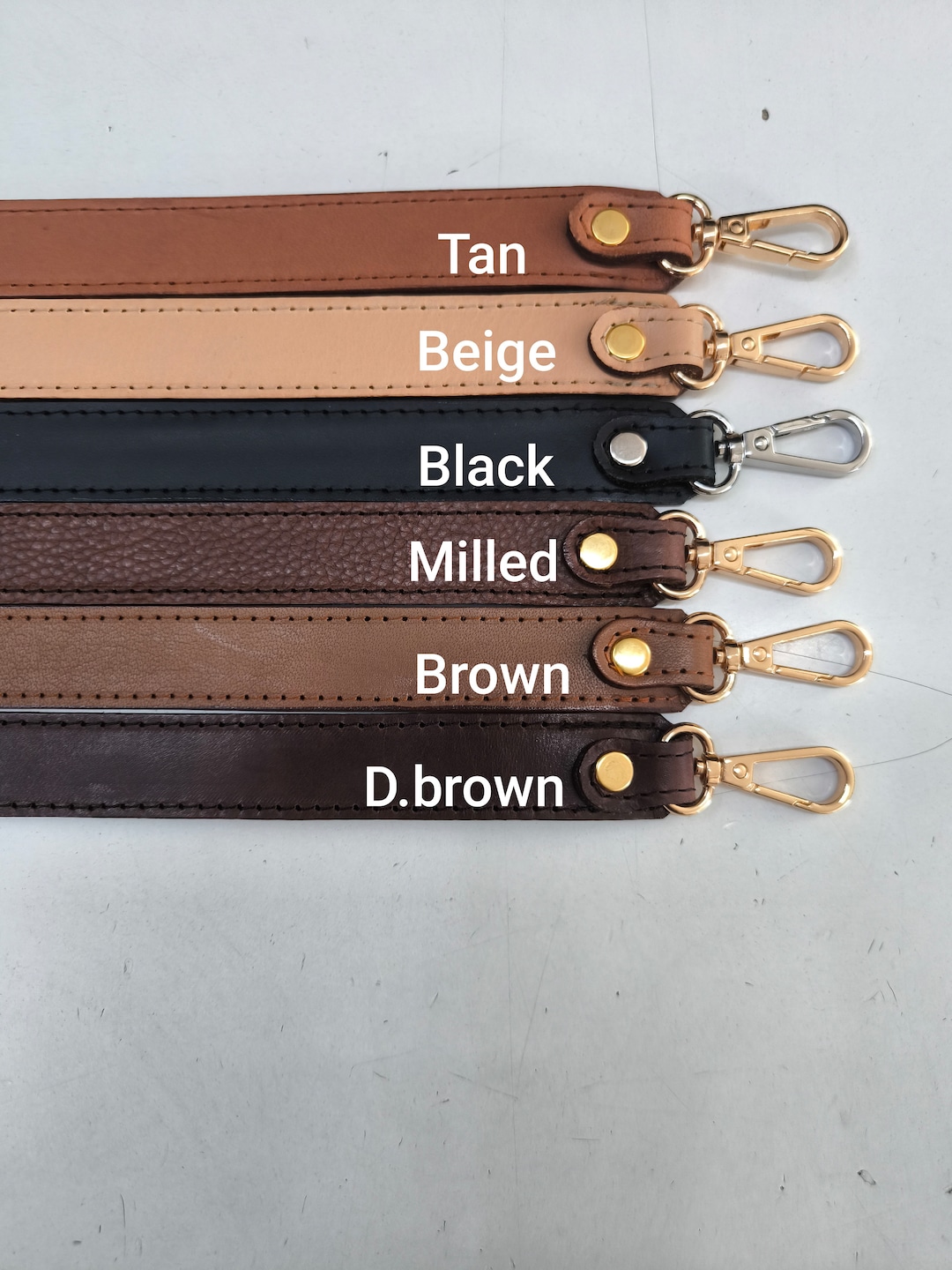 Leather Bag Strap: Genuine Leather Shoulder Replacement Handle, Length ...