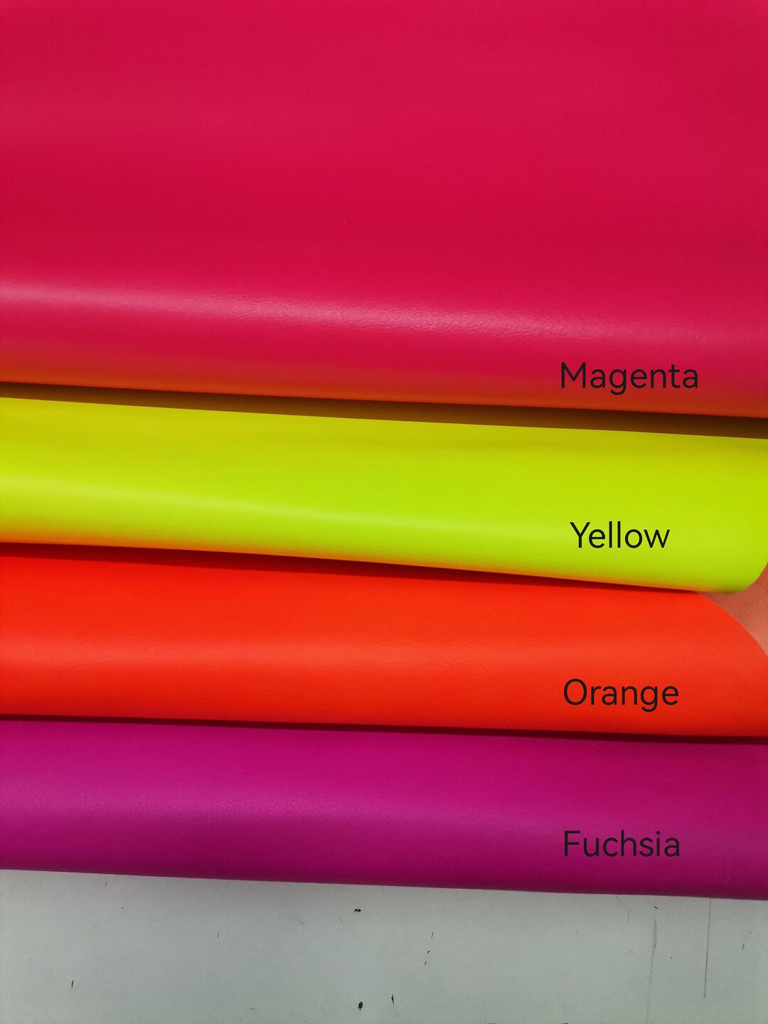 Fluo Colors Sheep Nappa Leather, Fluorescent Lambskin Leather Hide for ...