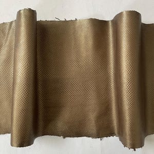 Metallic Gold Karung Snakeskin Hide: Genuine Snake Leather for Crafts ...
