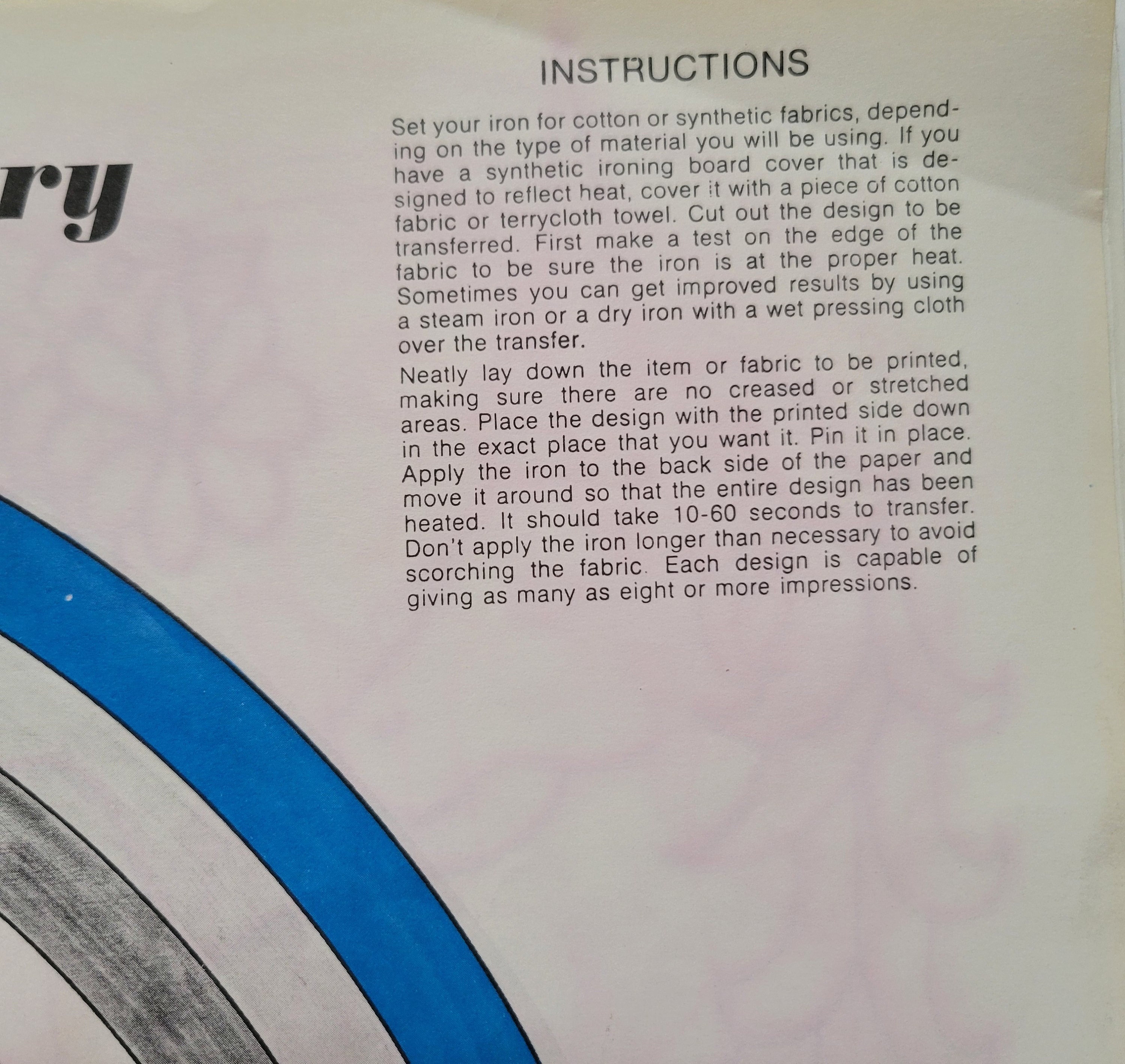 Vintage, Tri Chem, Hot Iron, Transfer Book 0526, Unicorns & Rainbows ...