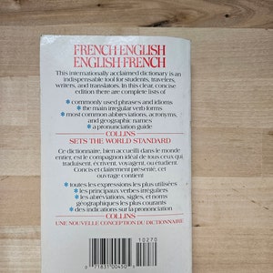 Collins French-english English-french Dictionary Français-anglais ...