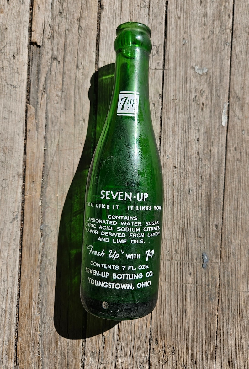 Vintage 7 up Soda Bottle, Collectible Glass - Etsy