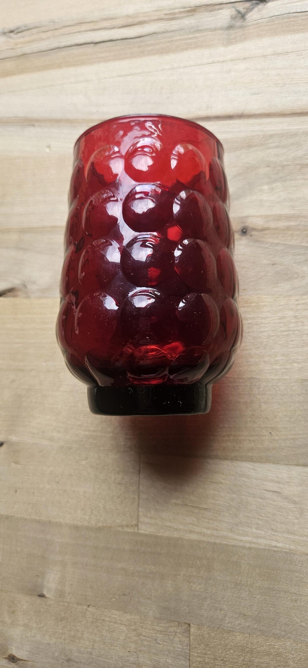 Vintage Ruby Red Anchor Hocking Bubble Glass 1pc 12oz - Etsy