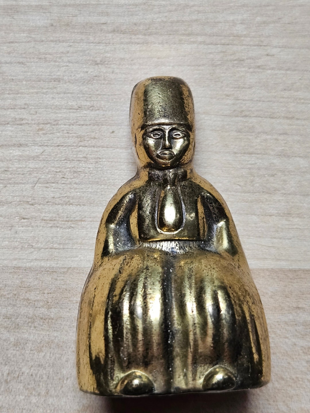 Vintage, Dutch Woman, Miniature, Mini, Solid Brass, No Bell, England, 2 ...