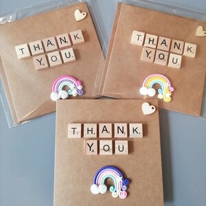 Handcrafted Scrabble Thank You Card key-worker NHS Thanks - Etsy UK