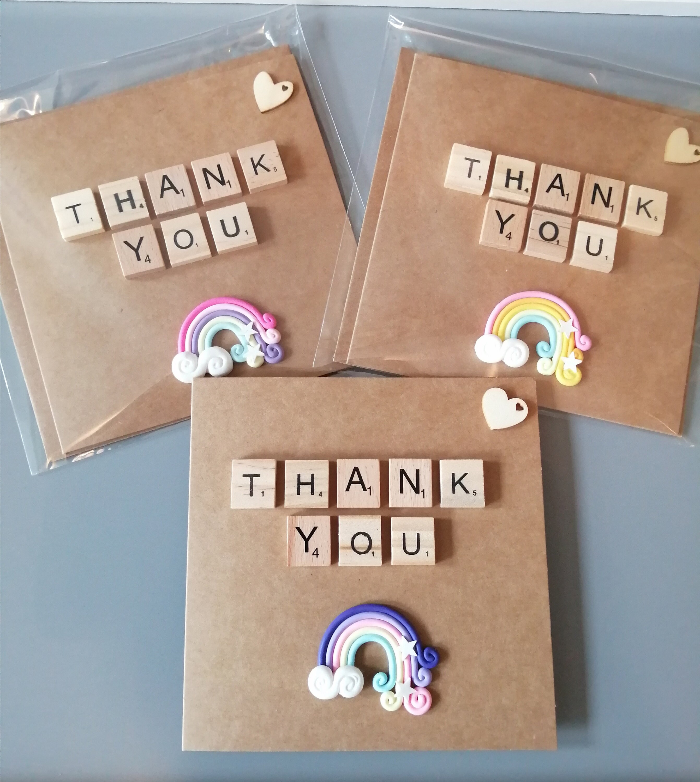 Handcrafted Scrabble Thank You Card key-worker NHS Thanks - Etsy UK