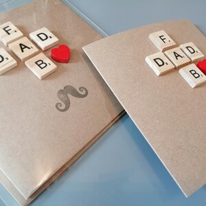 Dad Scrabble Card Fathers Day Card Daddy Card Fathers Day - Etsy
