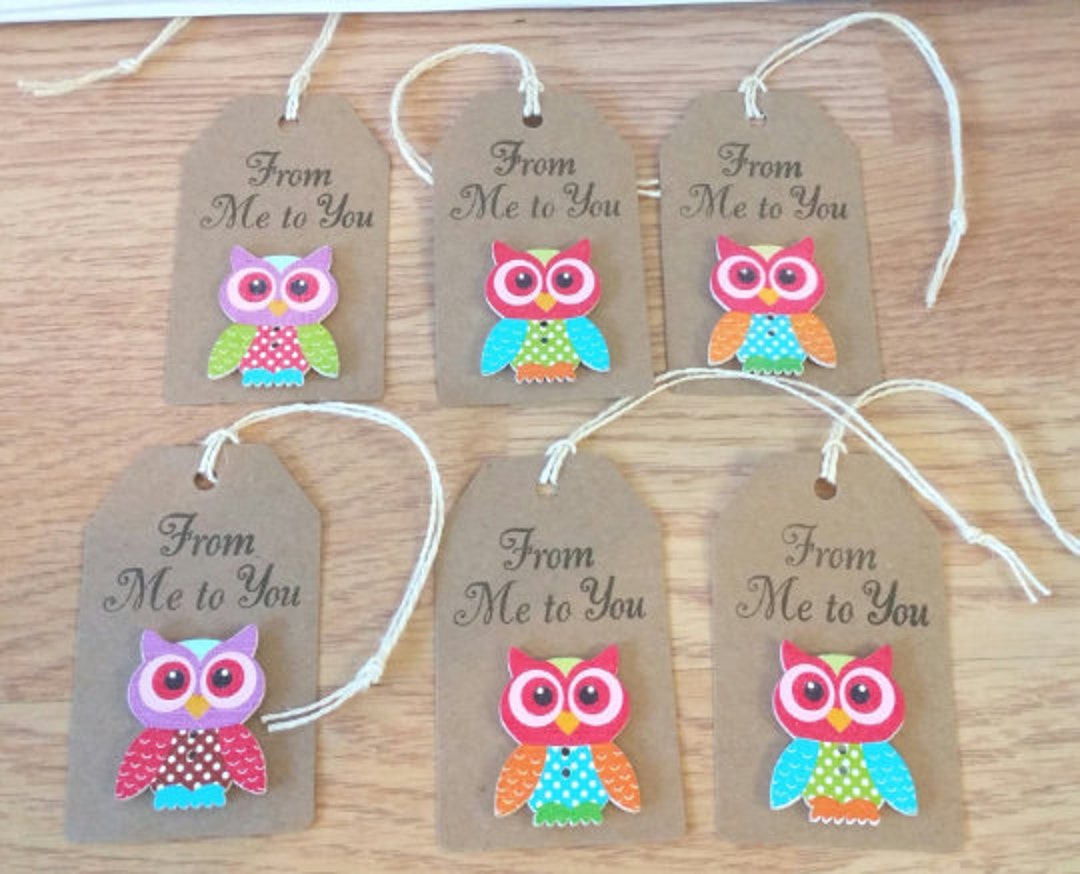 10 X Gift Tags 3D Wooden Owl Tags Luggage Label Style, Handmade Tags - Etsy