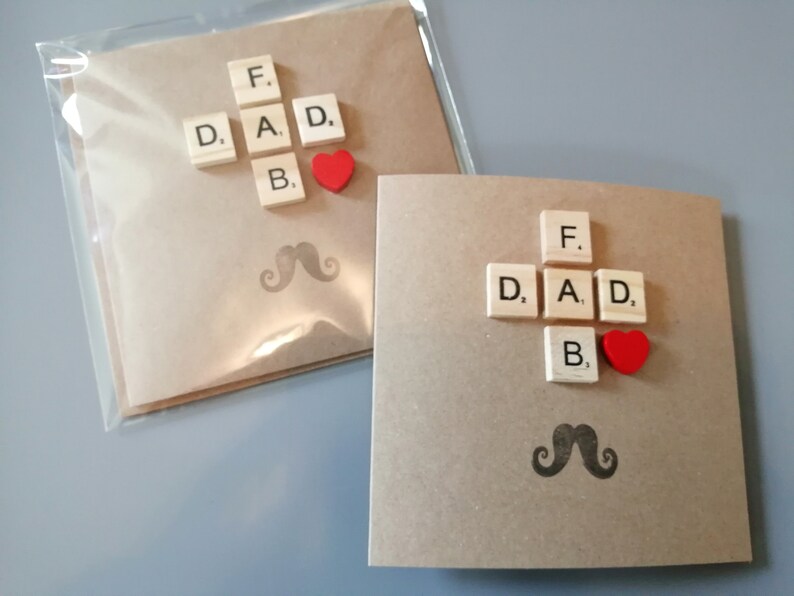 Dad Scrabble Card Fathers Day Card Daddy Card Fathers Day - Etsy