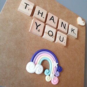 Handcrafted Scrabble Thank You Card key-worker NHS Thanks - Etsy UK