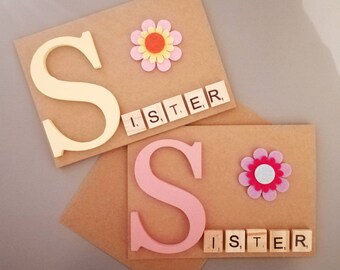 Handcrafted Scrabble Bon Voyage Card Handmade Card Goodbye Bye - Etsy UK