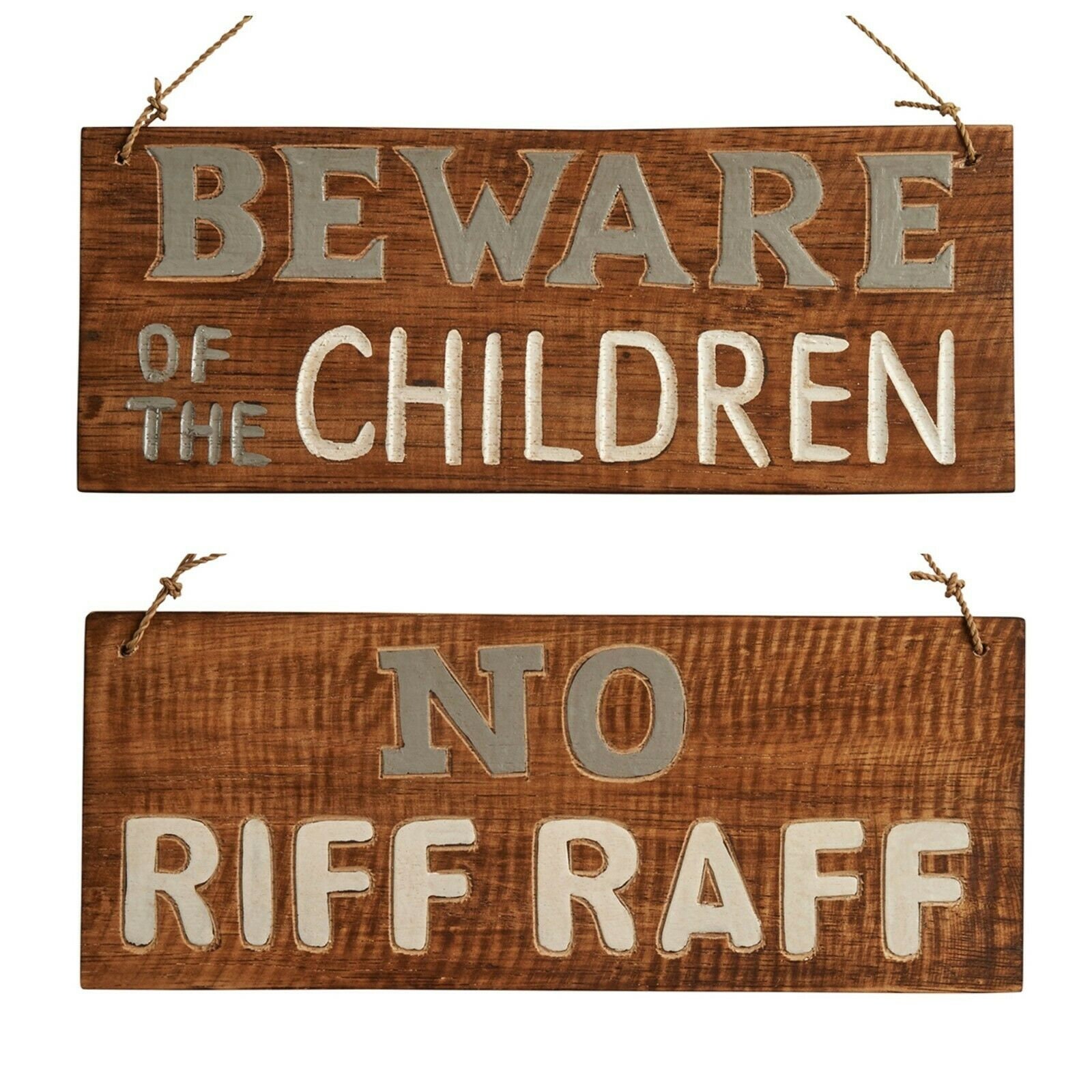 Beware of the Children or No Riff Raff Wooden Sign - Etsy