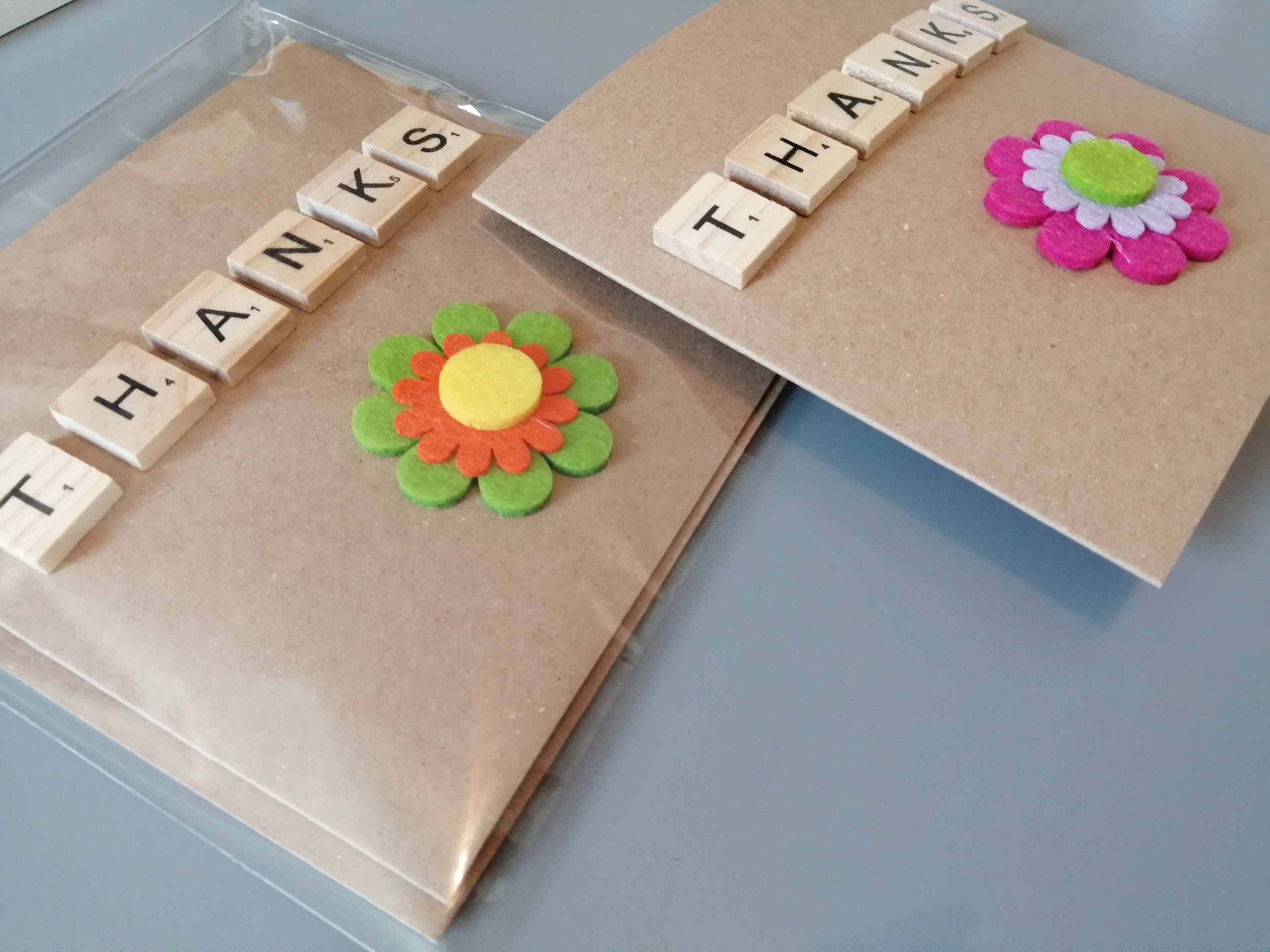 Handcrafted Scrabble Thanks Card ,key-worker, NHS, Thanks, Thank You ...