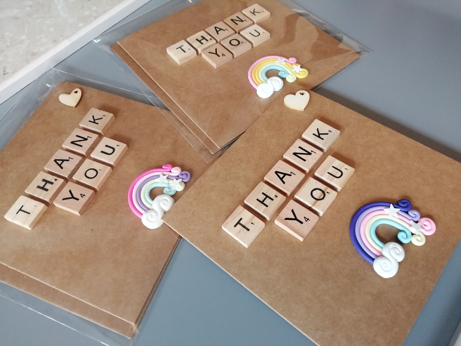 Handcrafted Scrabble Thank You Card key-worker NHS Thanks - Etsy UK