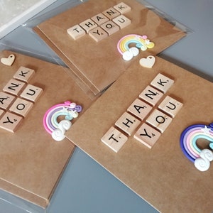 Handcrafted Scrabble Thank You Card key-worker NHS Thanks - Etsy UK