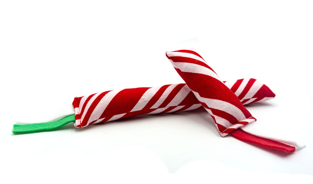 Candy Cane Kitty Kick Stick With Organic Catnip, Cat Toy, Cat Kicking ...