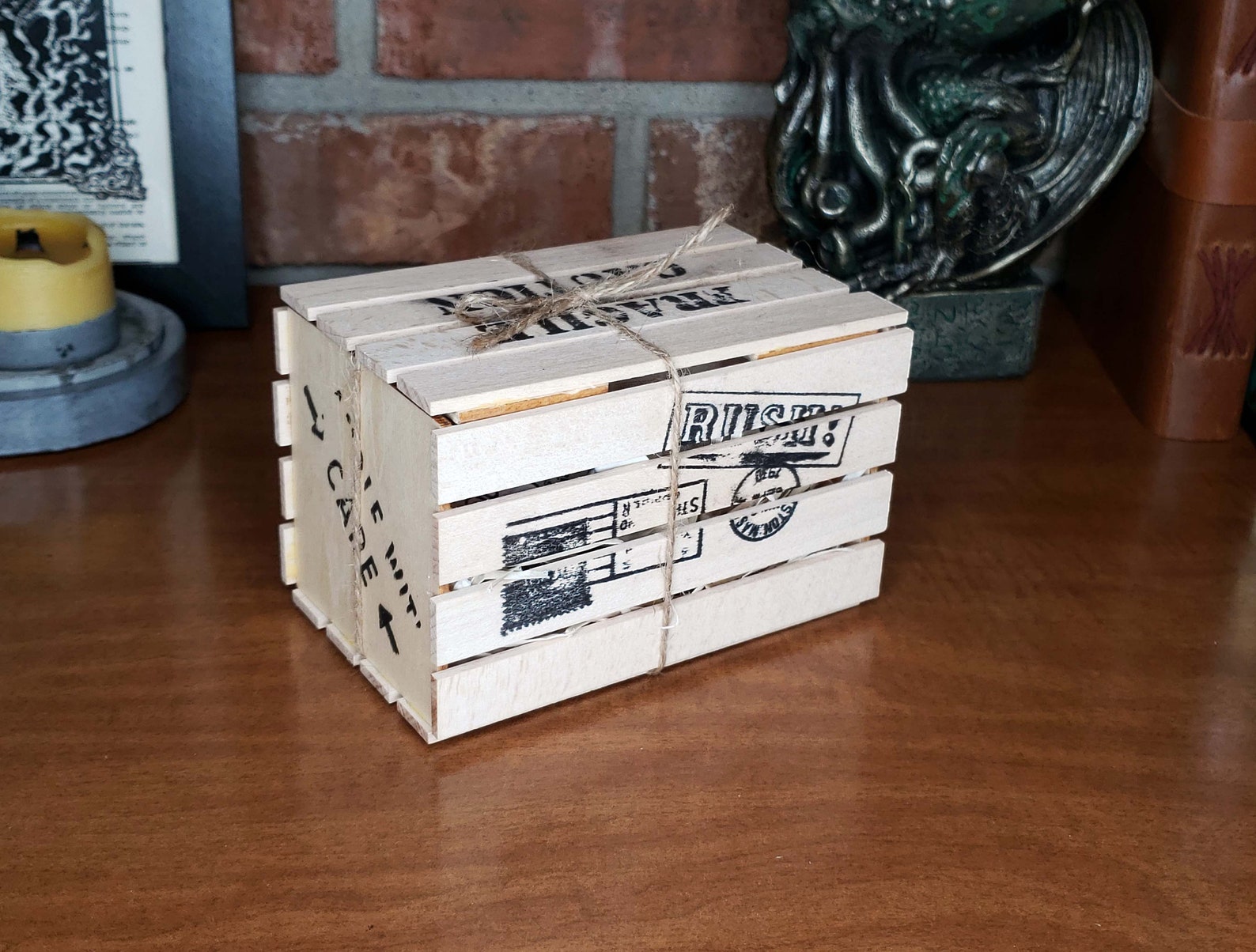 Cthulhu Stone Idol Newspaper & Crate Lovecraft Concrete - Etsy