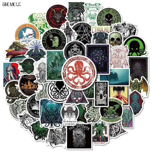Cthulhu Sticker Lovecraftian Vinyl Decal for Laptops, Water Bottles ...