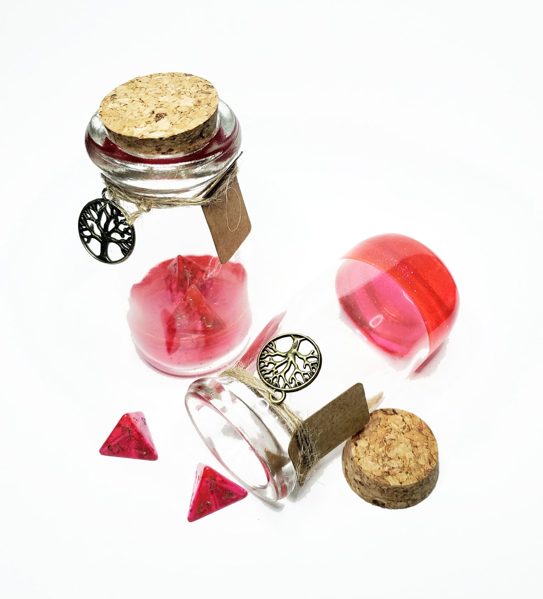 Healing Potion Dice Roller | Dnd Health HP Die Shaker | D4 Red Gold ...